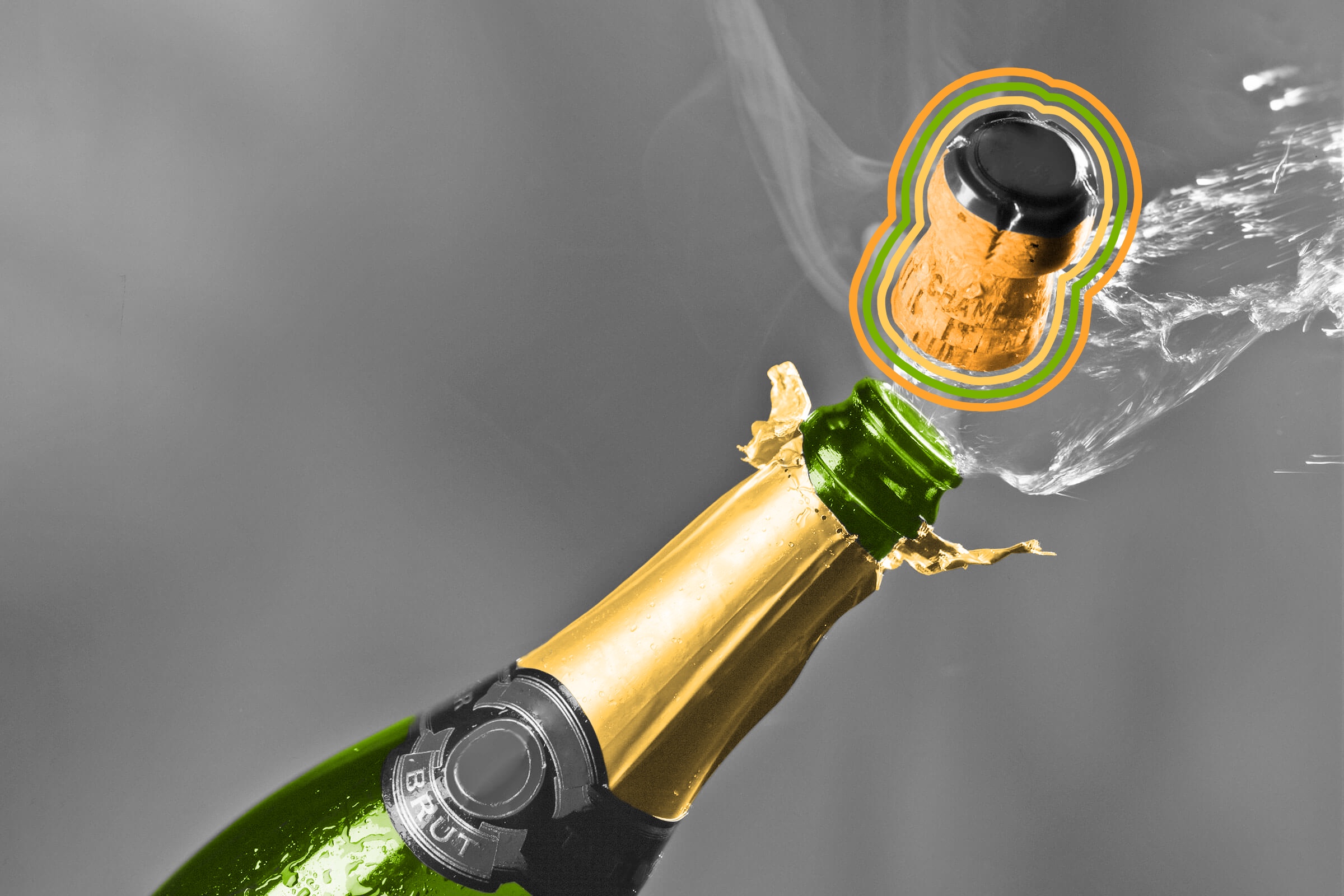 Champagne corks can fly at 50 mph. - Interesting Facts